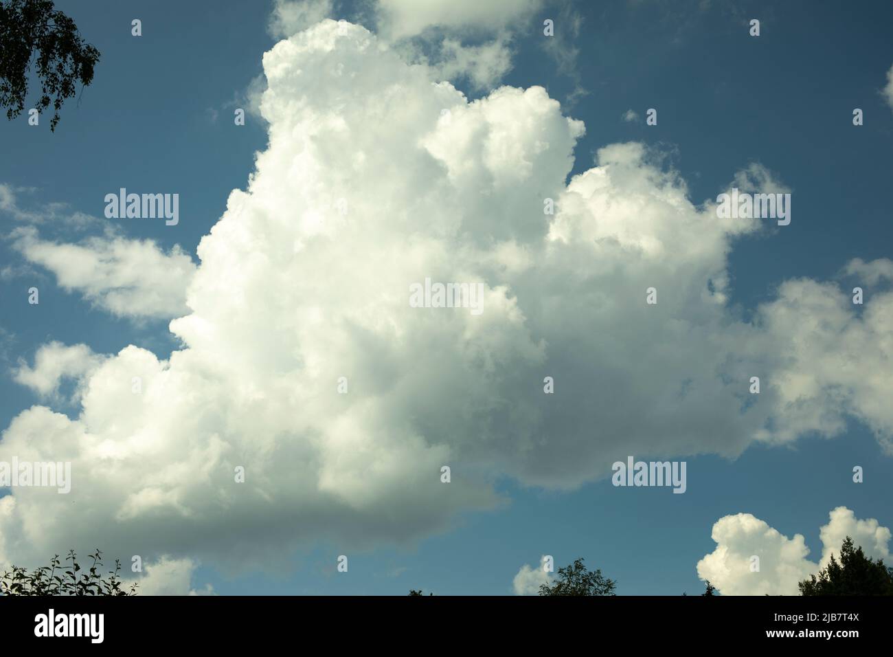 Summer clouds. Celestial landscape. Air masses. Cool weather. Clouds over park Stock Photo - Alamy