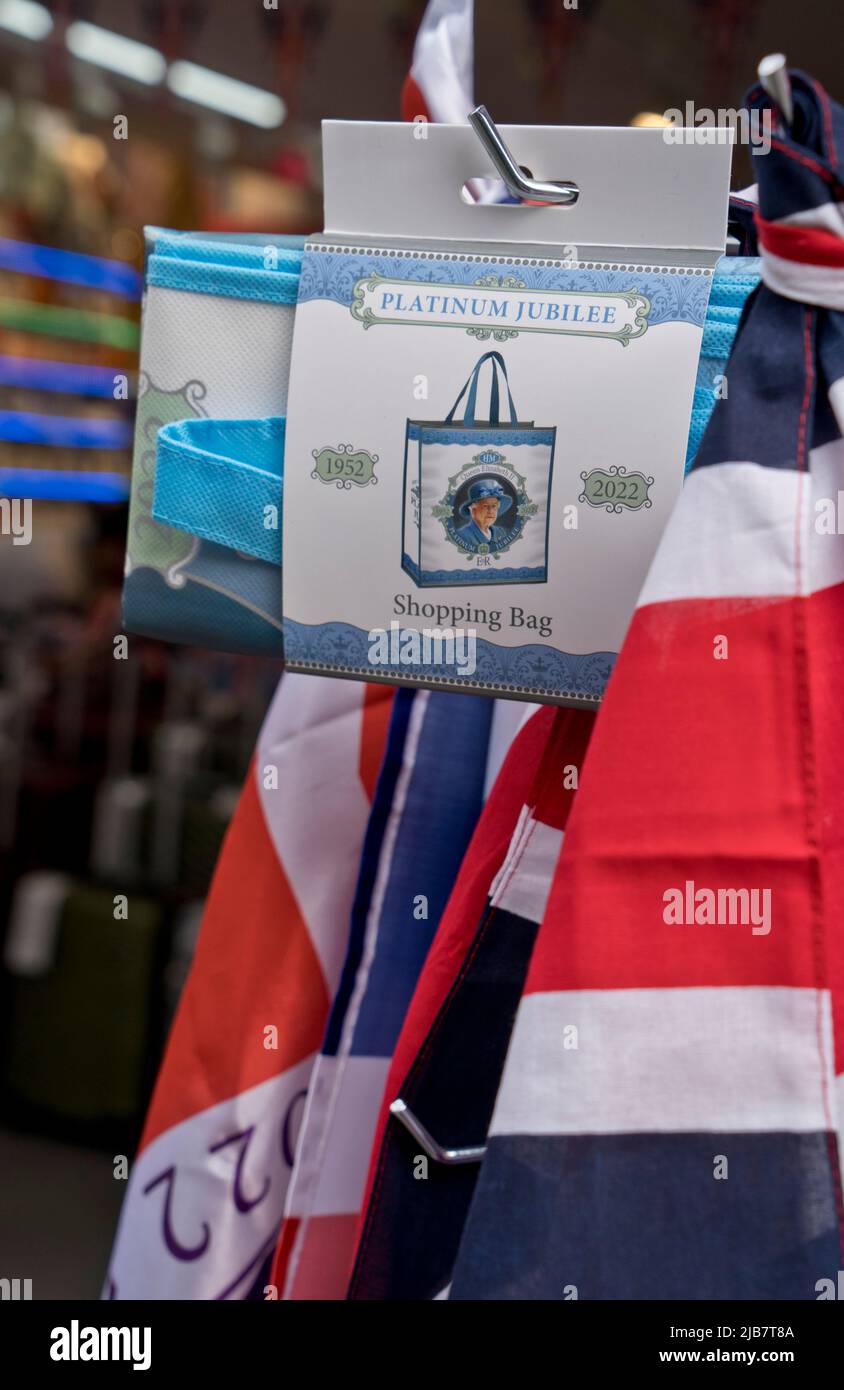 Visitors at a street party to commemorate Queen Elizabeth II 70th year ...