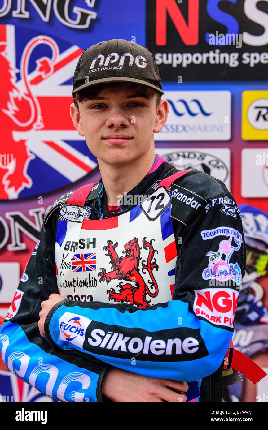 MANCHESTER, UK. JUN 3RD Owen Booth (72) during the British Youth Speedway Championship (Round 4 ...