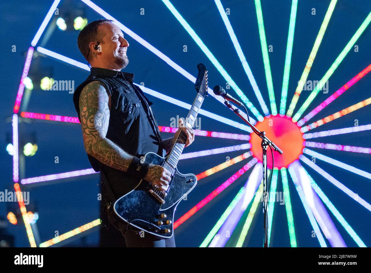 Nuremberg, Germany. 03rd June, 2022. Michael Poulsen, singer and ...