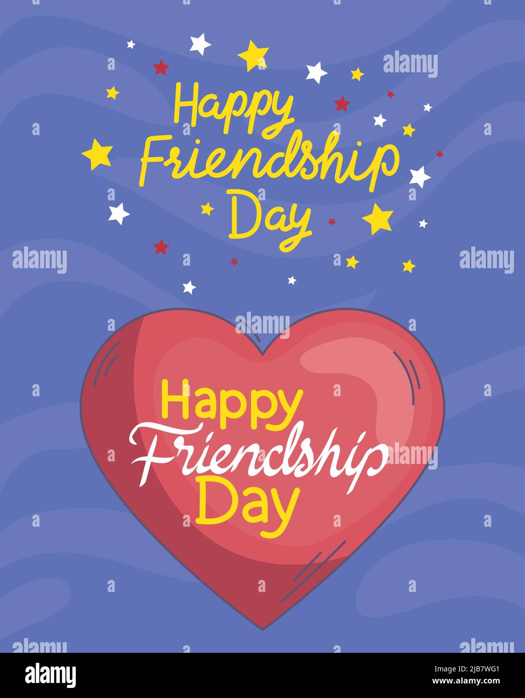 happy friends day lettering in heart Stock Vector Image & Art - Alamy