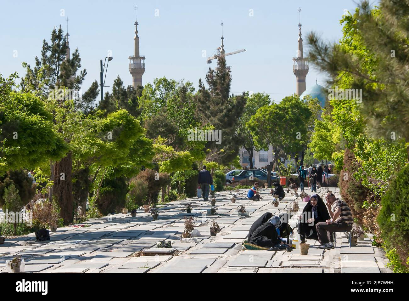 Graves at Tehran war cemetery, Iran Stock Photo - Alamy