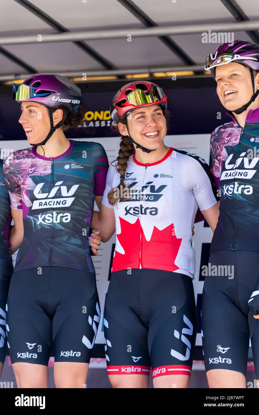 Quinty Ton, Alison Jackson, of team Liv Racing Xstra at the RideLondon ...