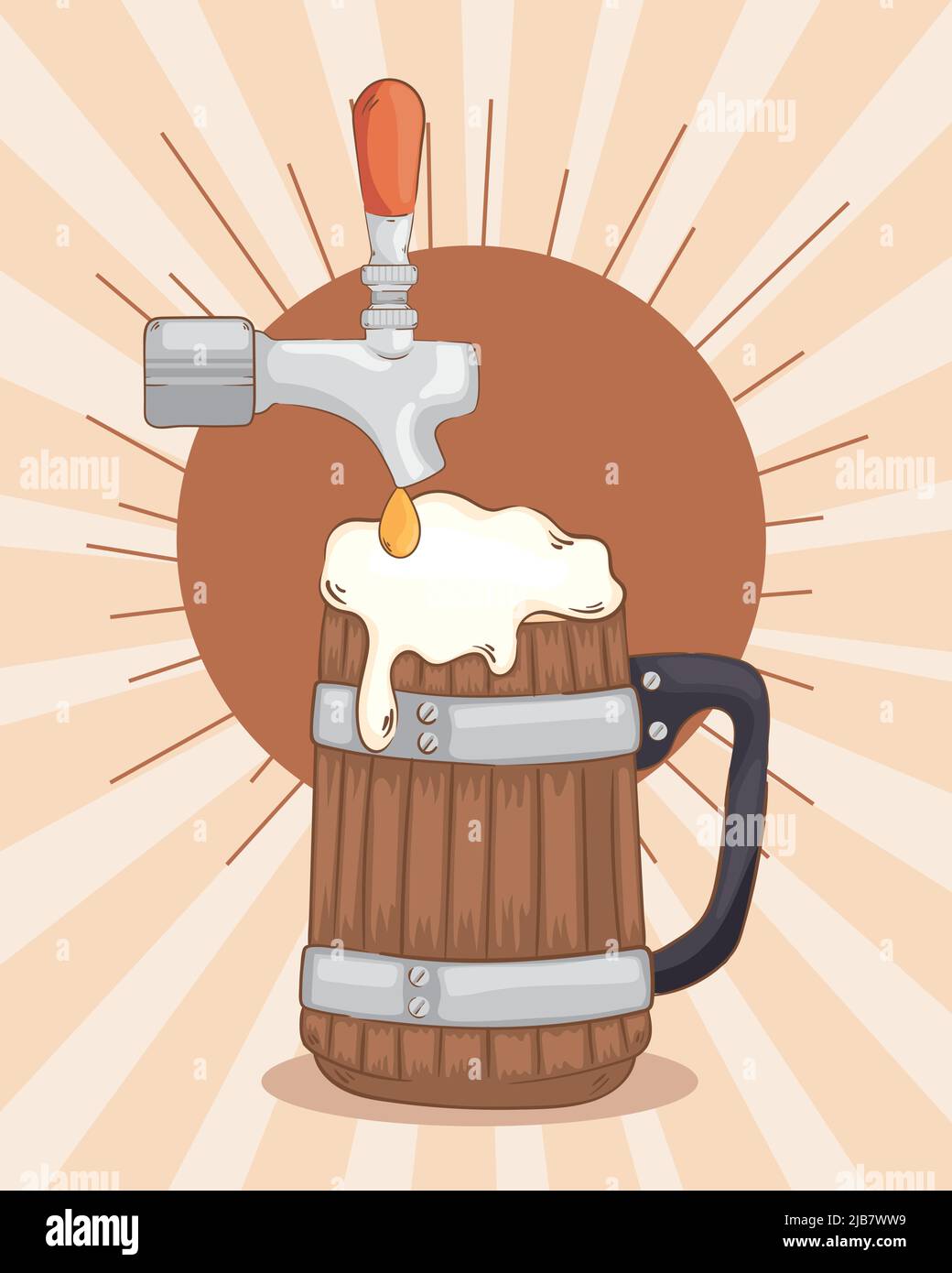 Beer poster with barrel Stock Vector Image & Art - Alamy