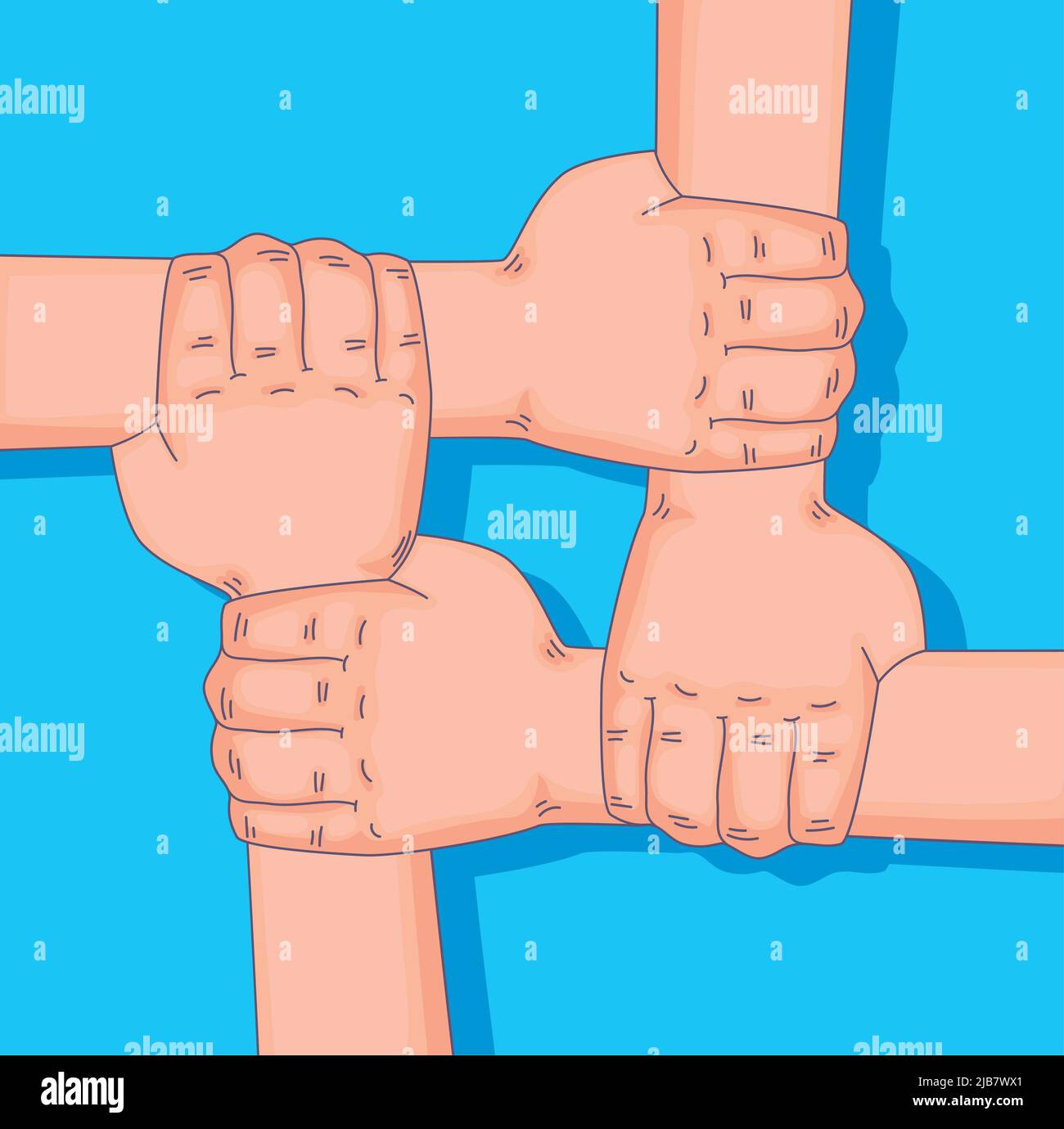 Arms linked together Stock Vector Images - Alamy