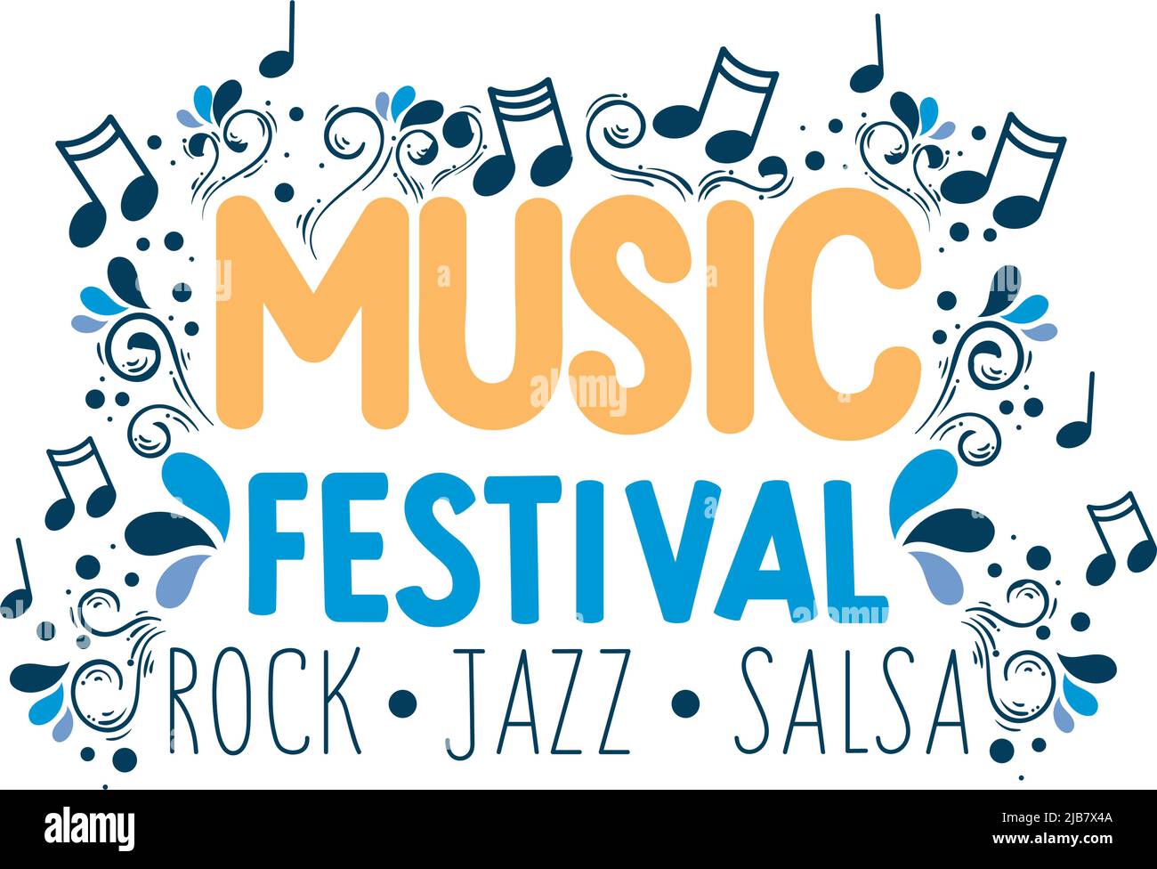 music festival lettering template Stock Vector Image & Art - Alamy