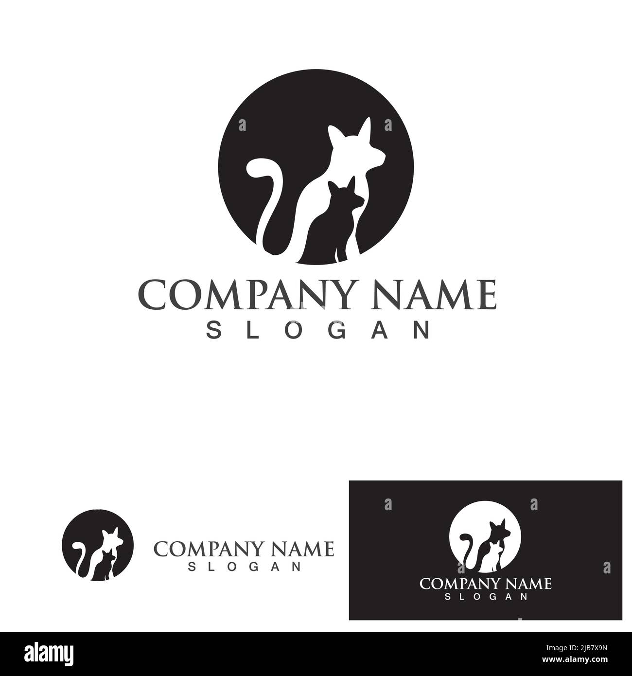 Cat logo design pet logotype vector image Stock Vector Image & Art - Alamy
