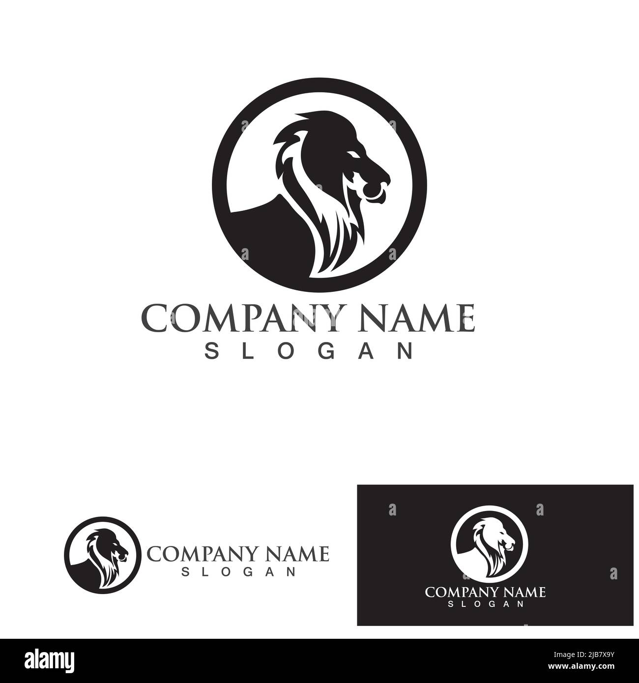 Lion King logo vector illustration design.gold lion king head sign ...