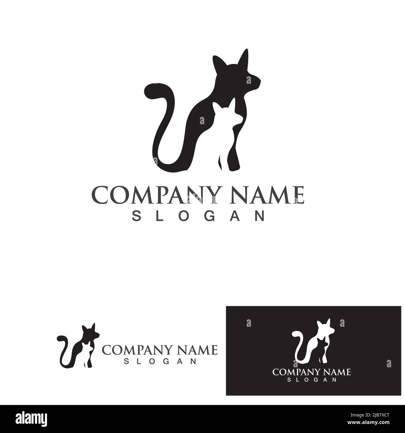 Cat logo design pet logotype vector image Stock Vector Image & Art - Alamy