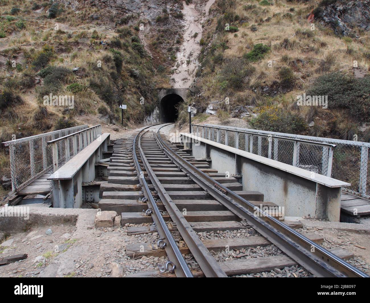 Railway bridge of the Peruvian central Andean railroad Stock Photo - Alamy