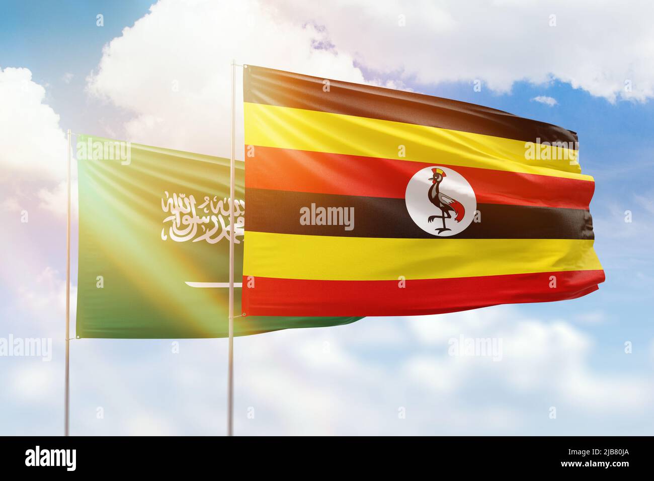 Saudi arabia uganda flag hi-res stock photography and images - Alamy