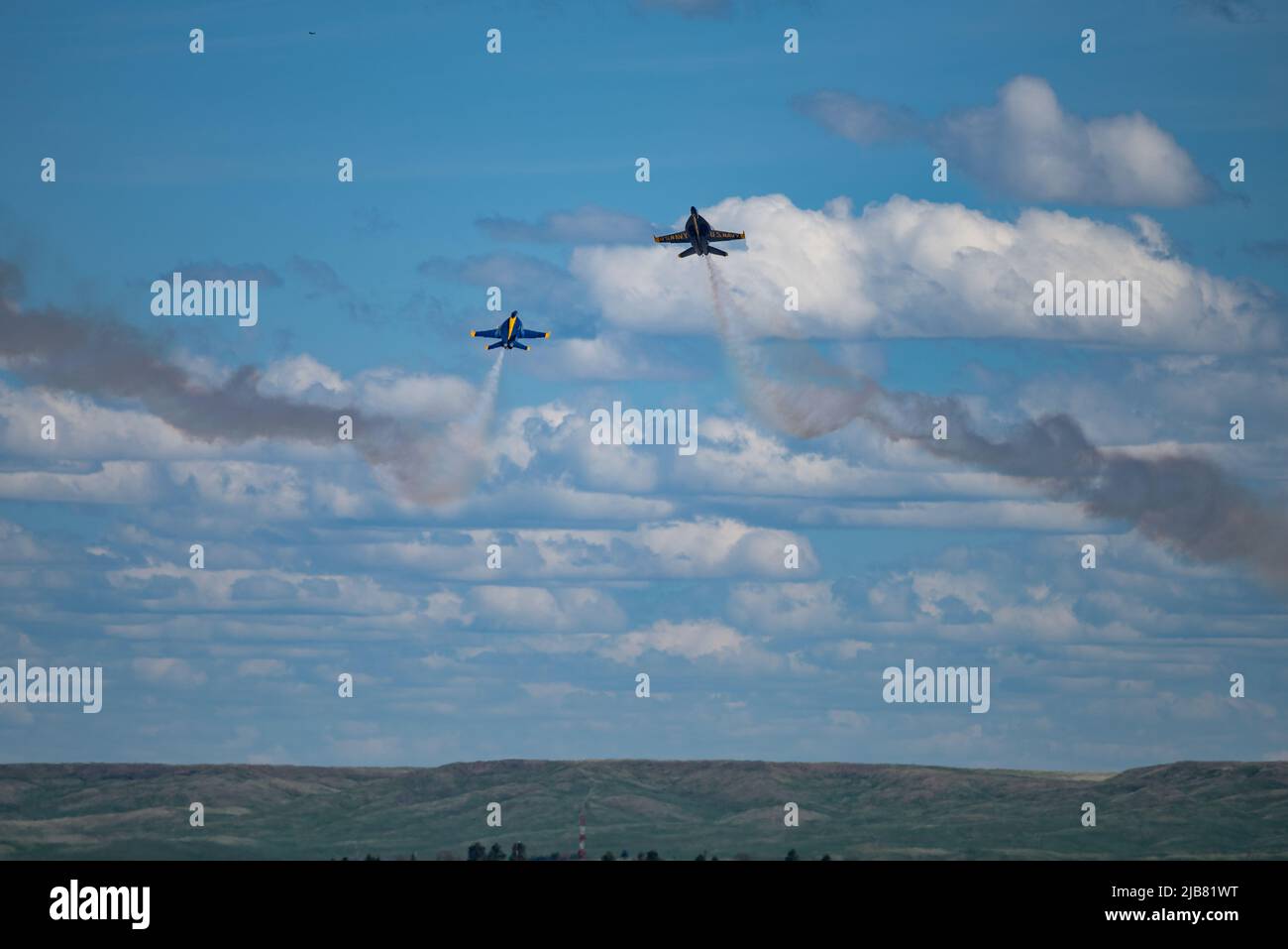 The U.S. Navy Flight demonstration team, the Blue Angels, perform ...