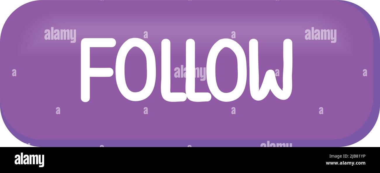 follow social media button Stock Vector Image & Art - Alamy