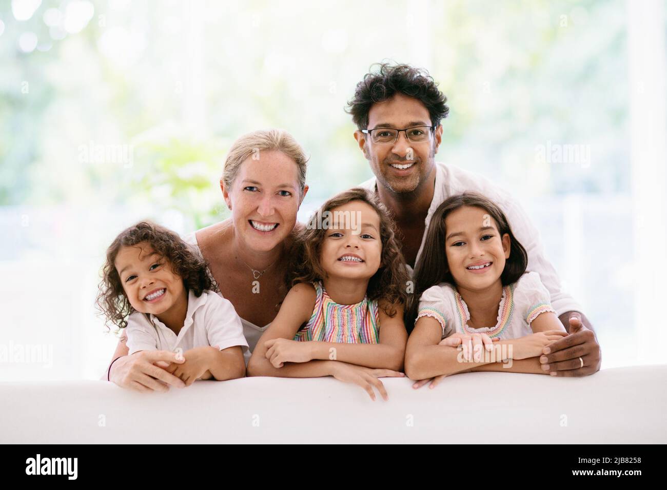 Happy White Family