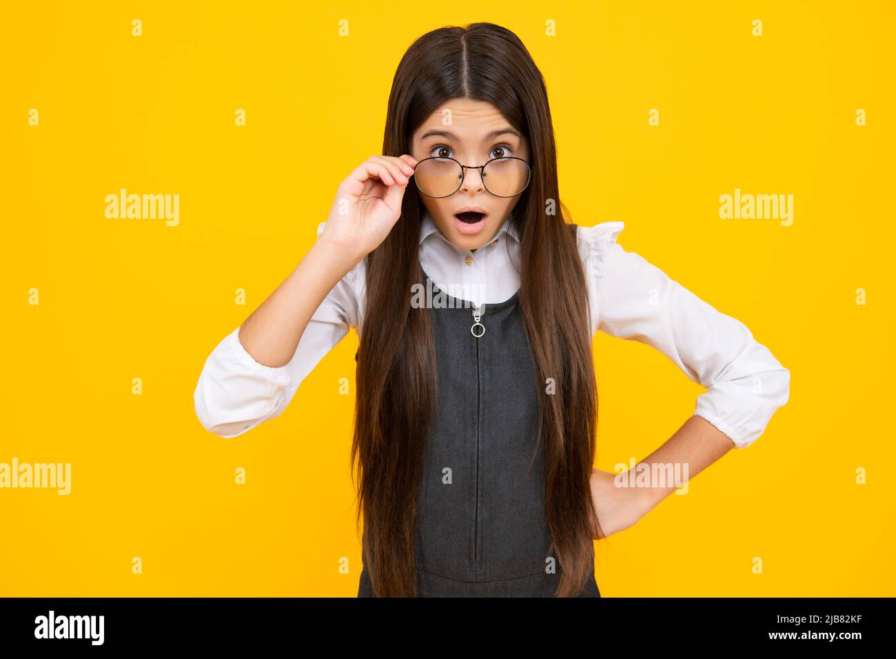 Surprised face, surprise emotions of teenager girl. Beautiful teenage ...