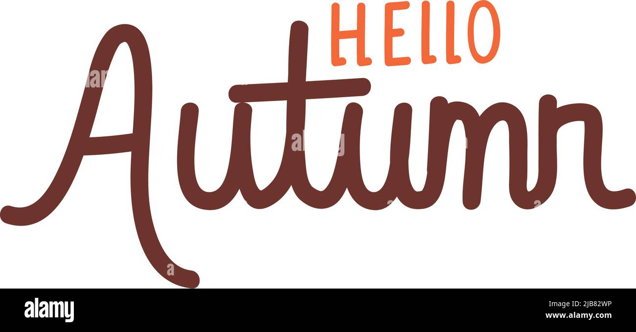 hello autumn lettering font Stock Vector Image & Art - Alamy