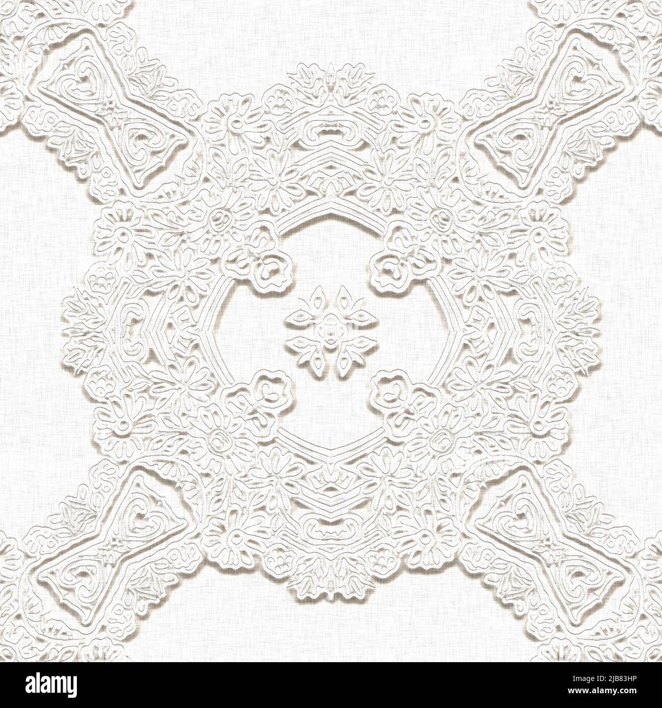 White on White linen lace effect background. Minimal stylish wedding ...