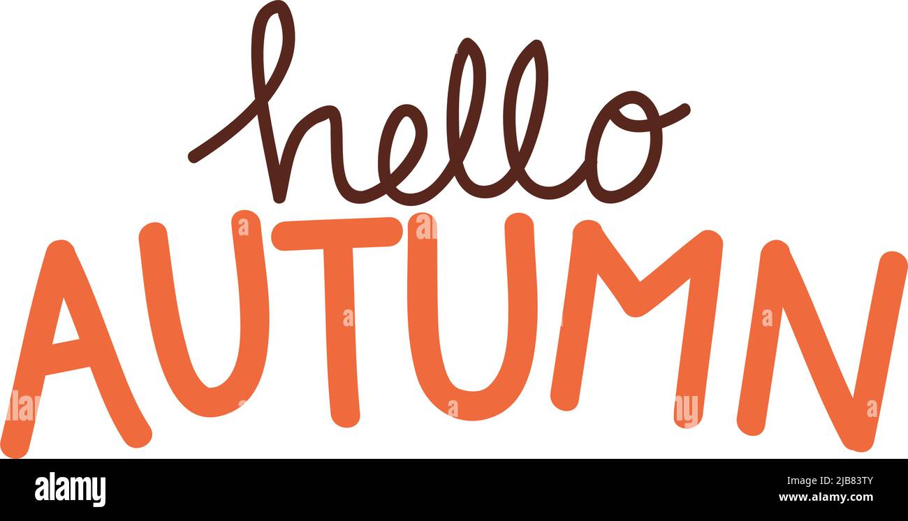 Hello october message on Stock Vector Images - Alamy