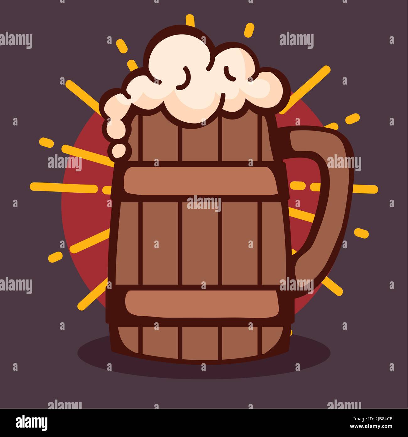 beer wooden jar poster Stock Vector Image & Art - Alamy