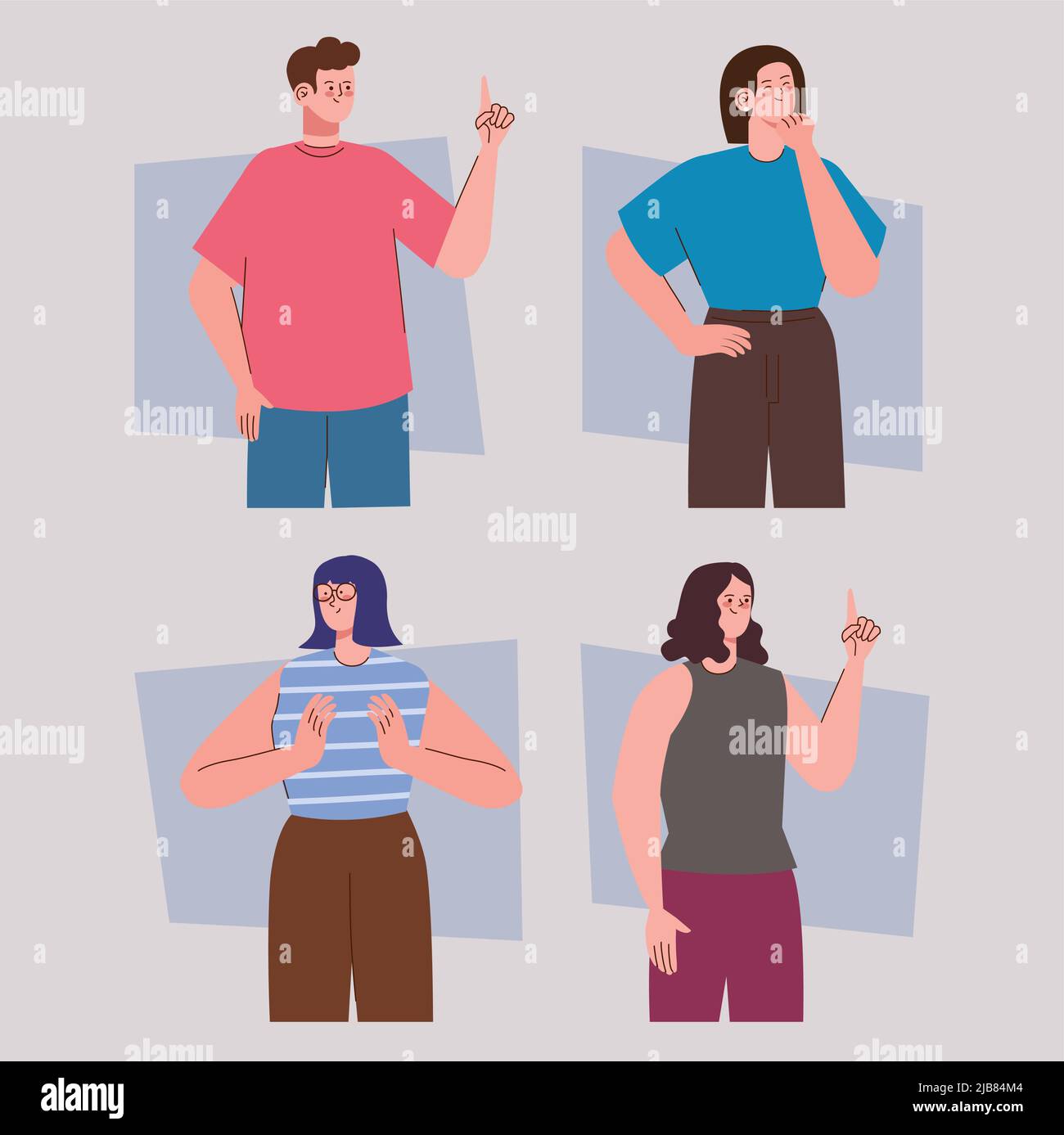 Four guys standing Stock Vector Images - Alamy