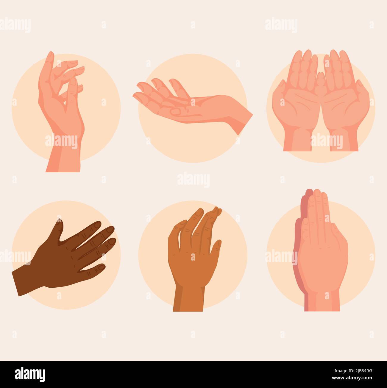 six hands human gestures Stock Vector Image & Art - Alamy