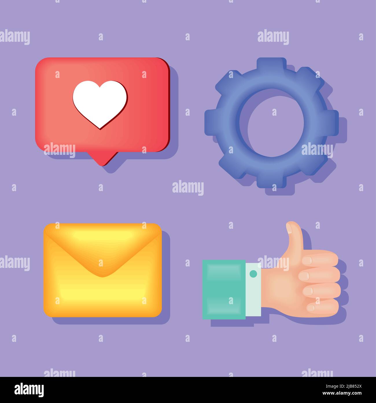 four social media icons Stock Vector Image & Art - Alamy