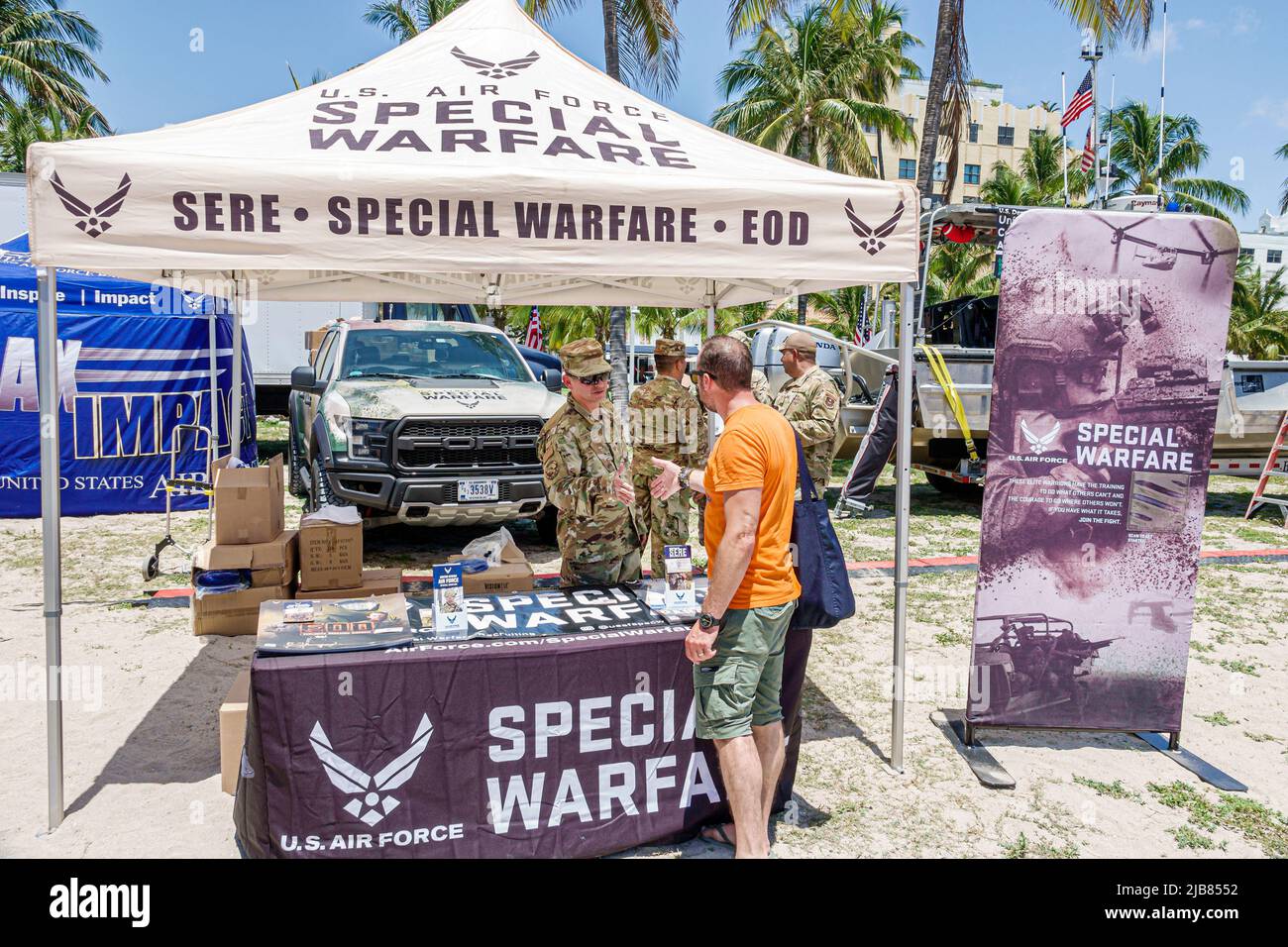 Miami Beach Florida,Hyundai Air & Sea Show Military Village vendor ...