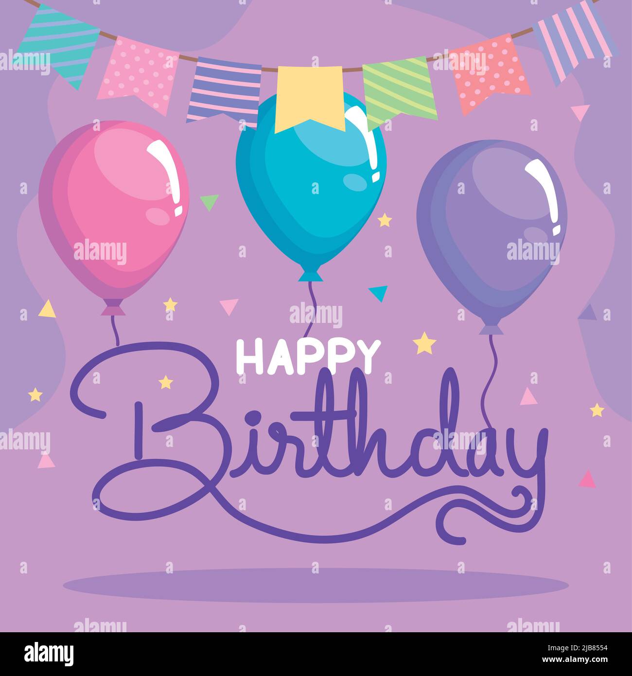 happy birthday lettering poster Stock Vector Image & Art - Alamy