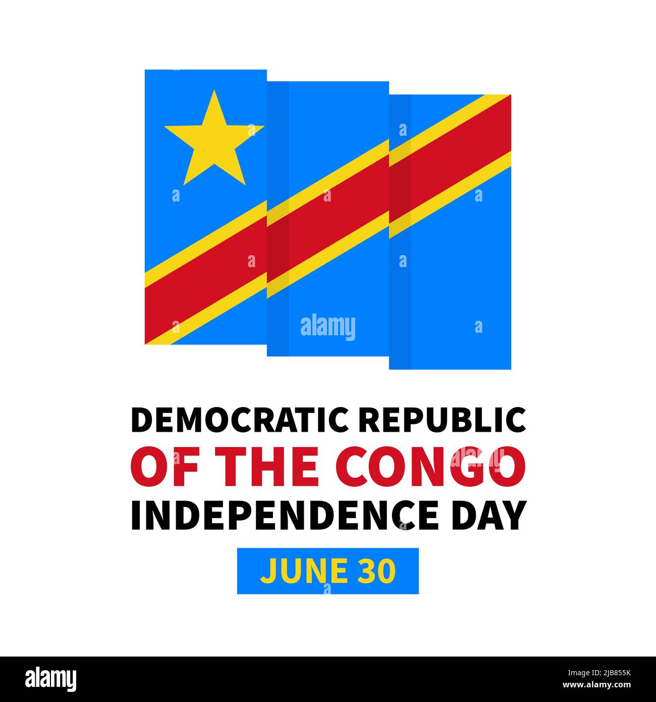 Democratic Republic of the Congo Independence Day typography poster ...