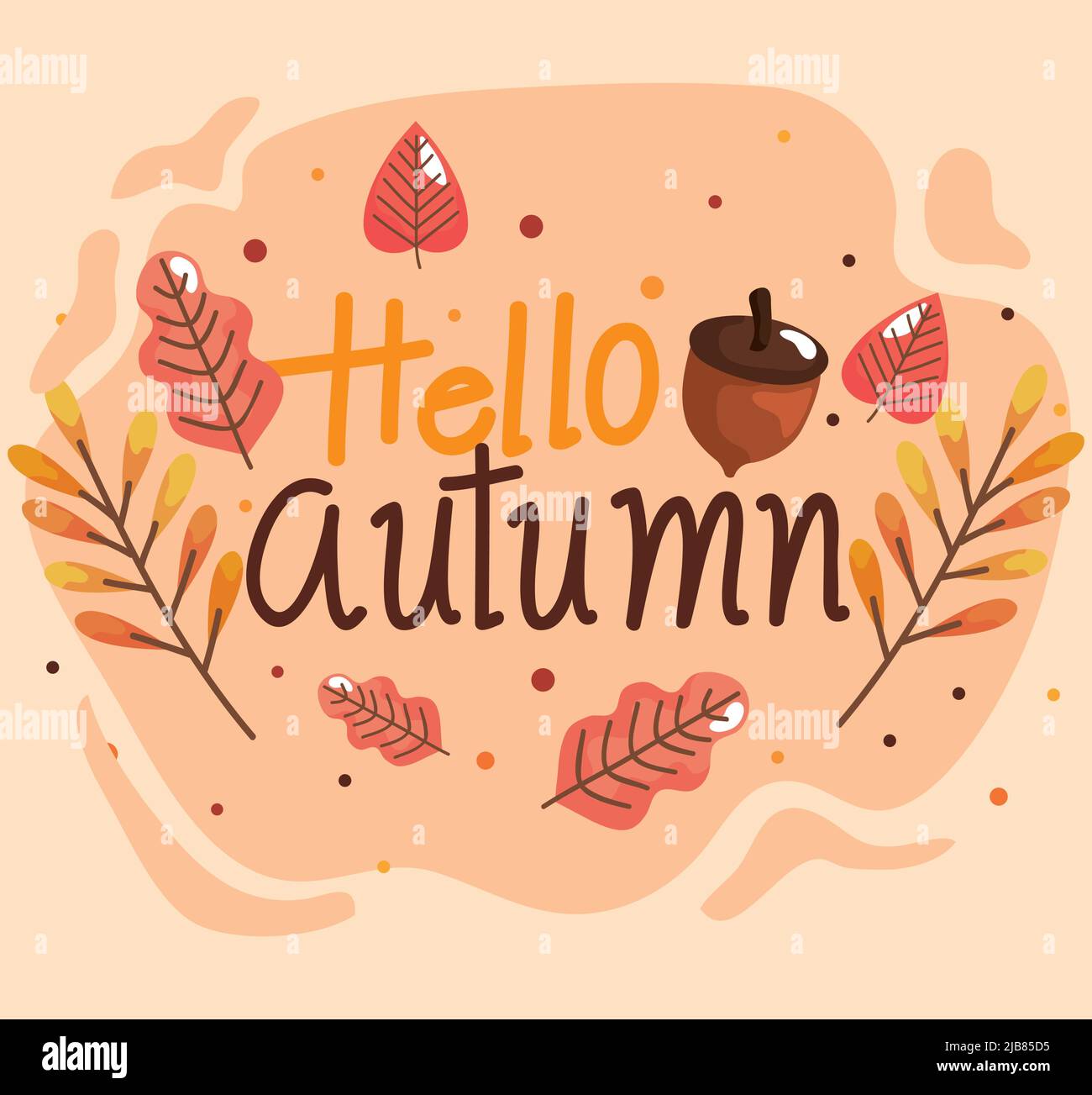 hello autumn lettering poster Stock Vector Image & Art - Alamy