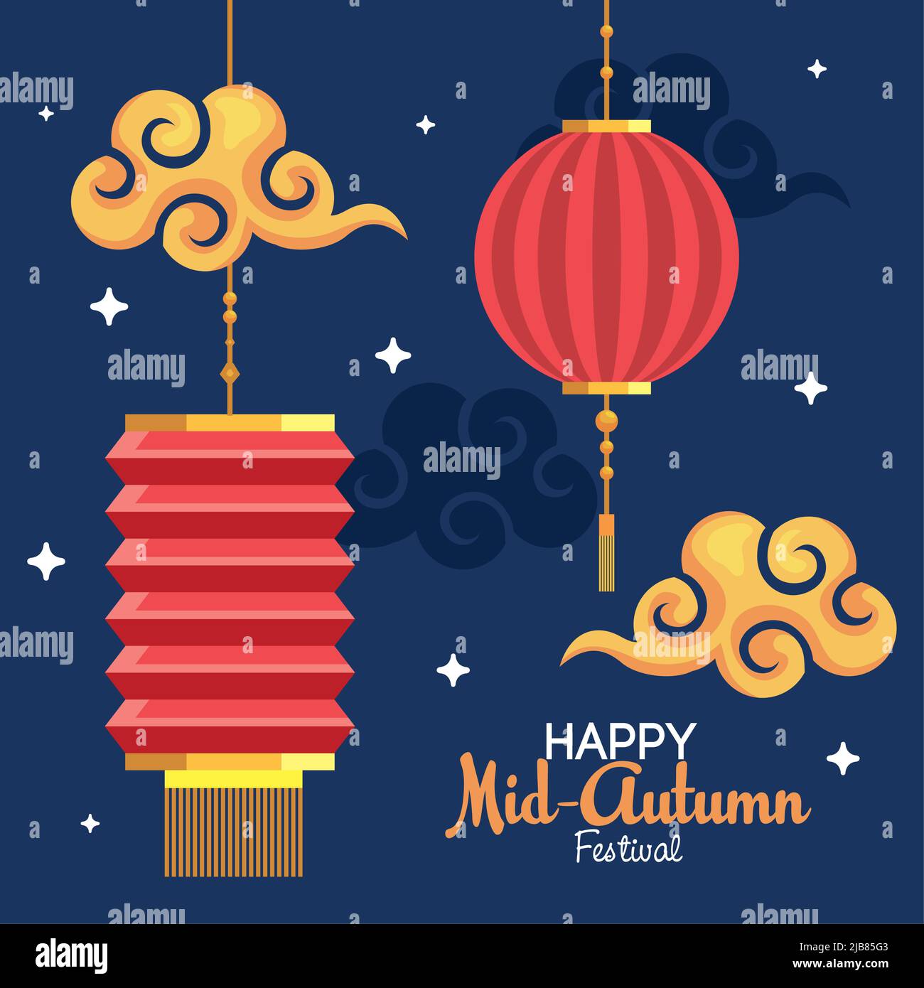 happy mid autumn festival card Stock Vector Image & Art - Alamy