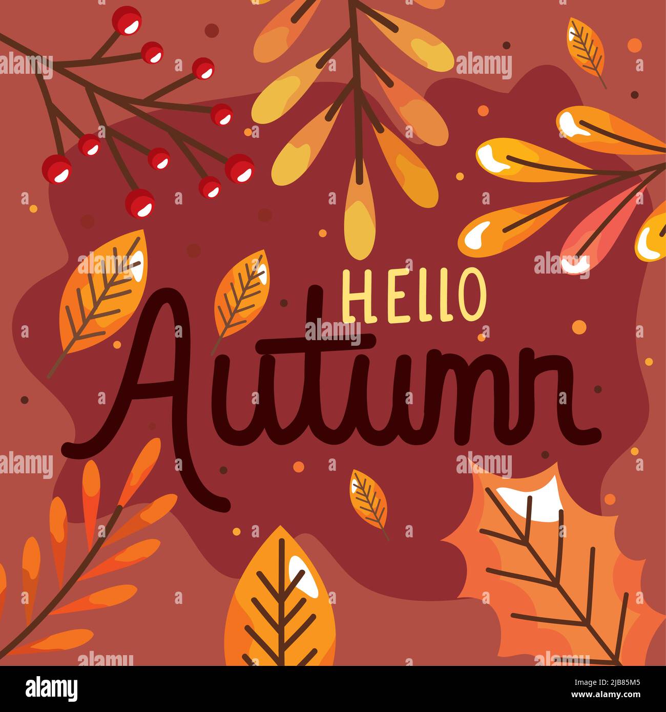 hello autumn lettering template Stock Vector Image & Art - Alamy