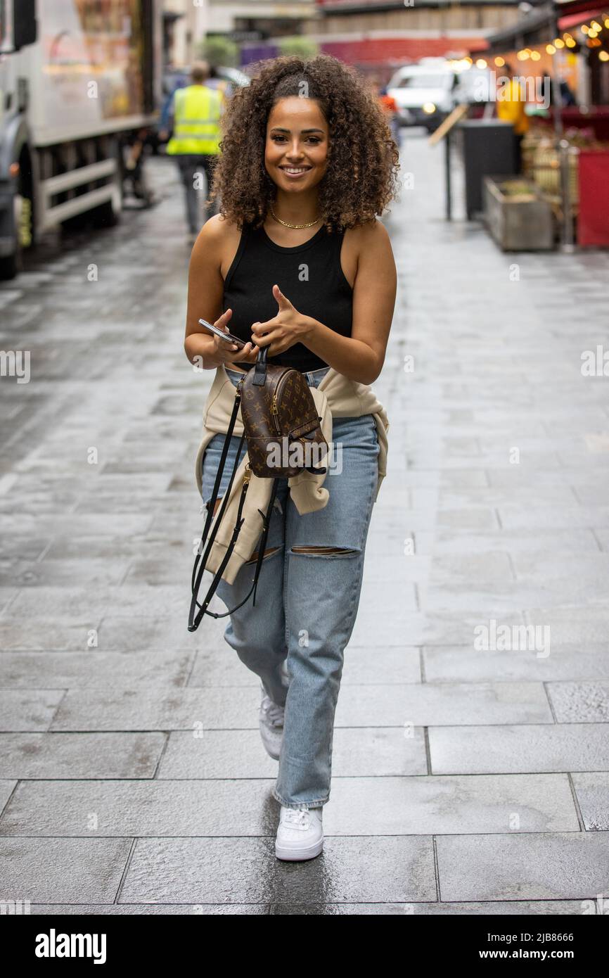 Former Love Island winner, Amber Gill, seen in Leicester Square ...