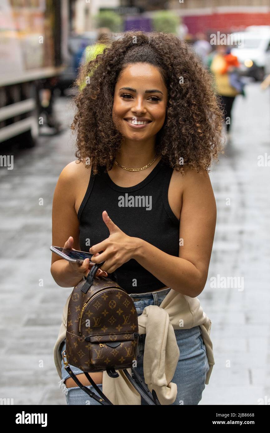 Former Love Island winner, Amber Gill, seen in Leicester Square ...