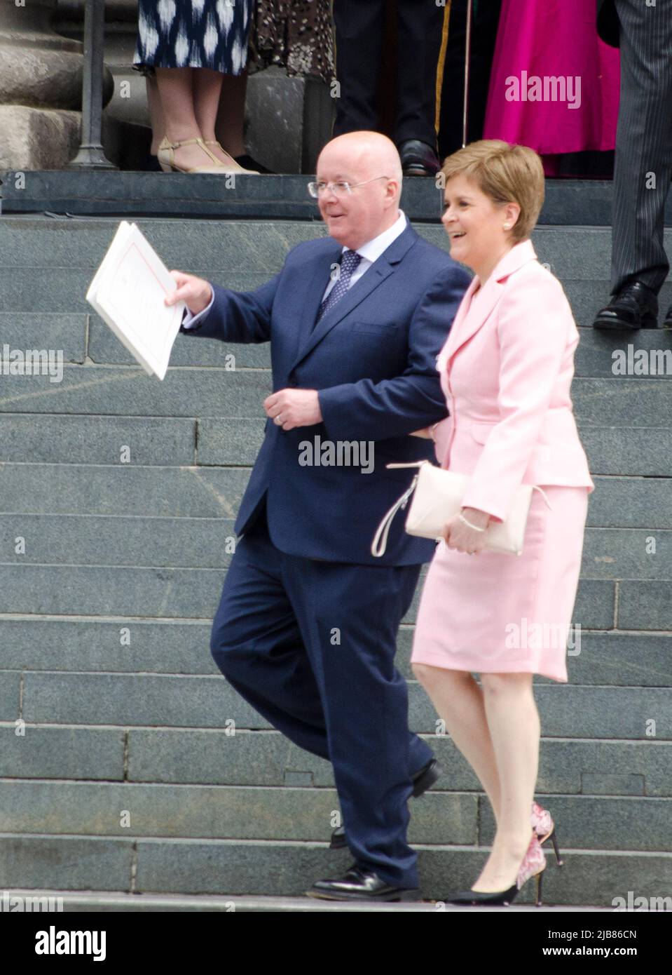 London, Uk. 03/06/22 Nicola Sturgeon,SNP leader, and husband Peter ...