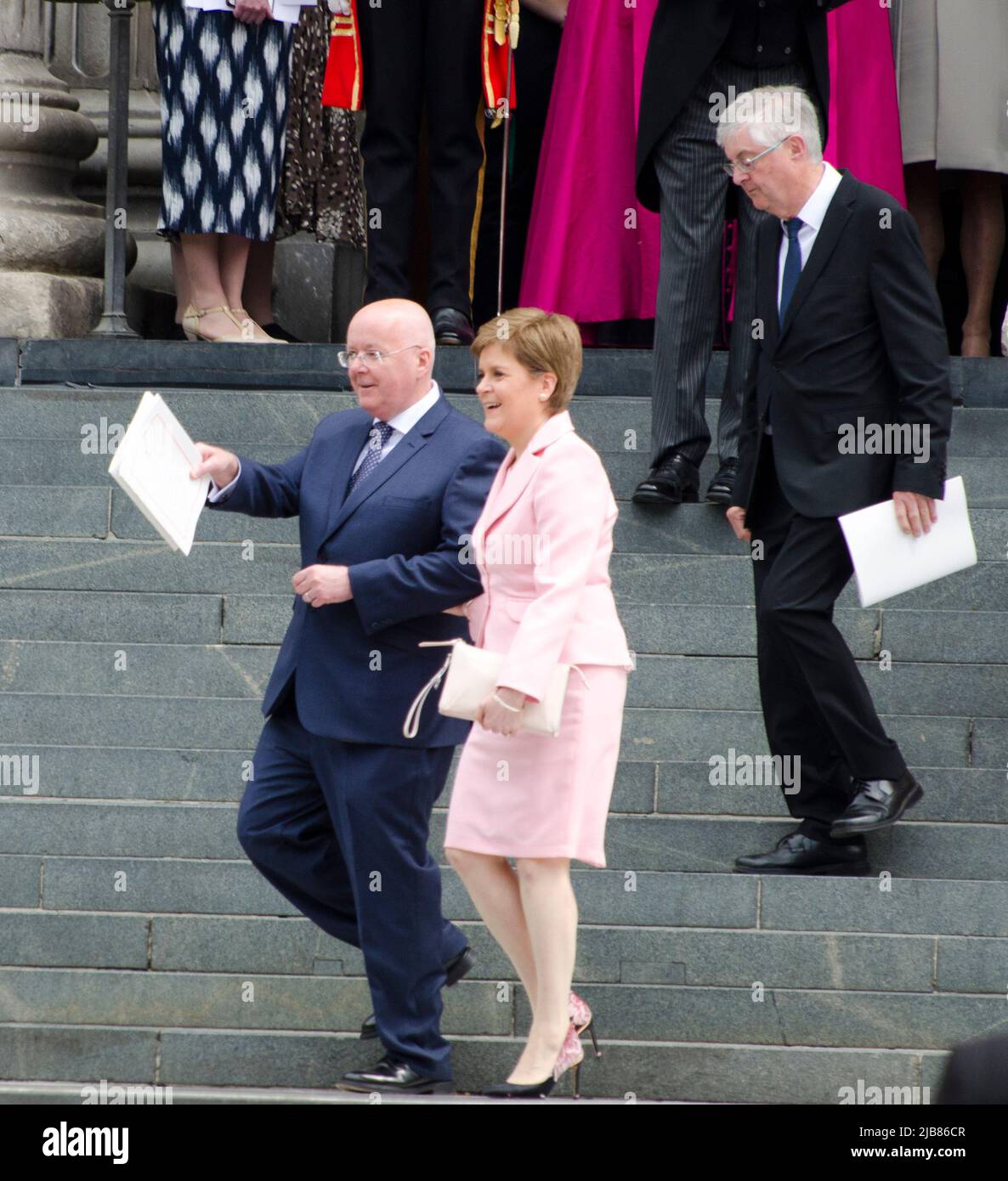 London, Uk. 03/06/22 Nicola Sturgeon,SNP leader, and husband Peter ...