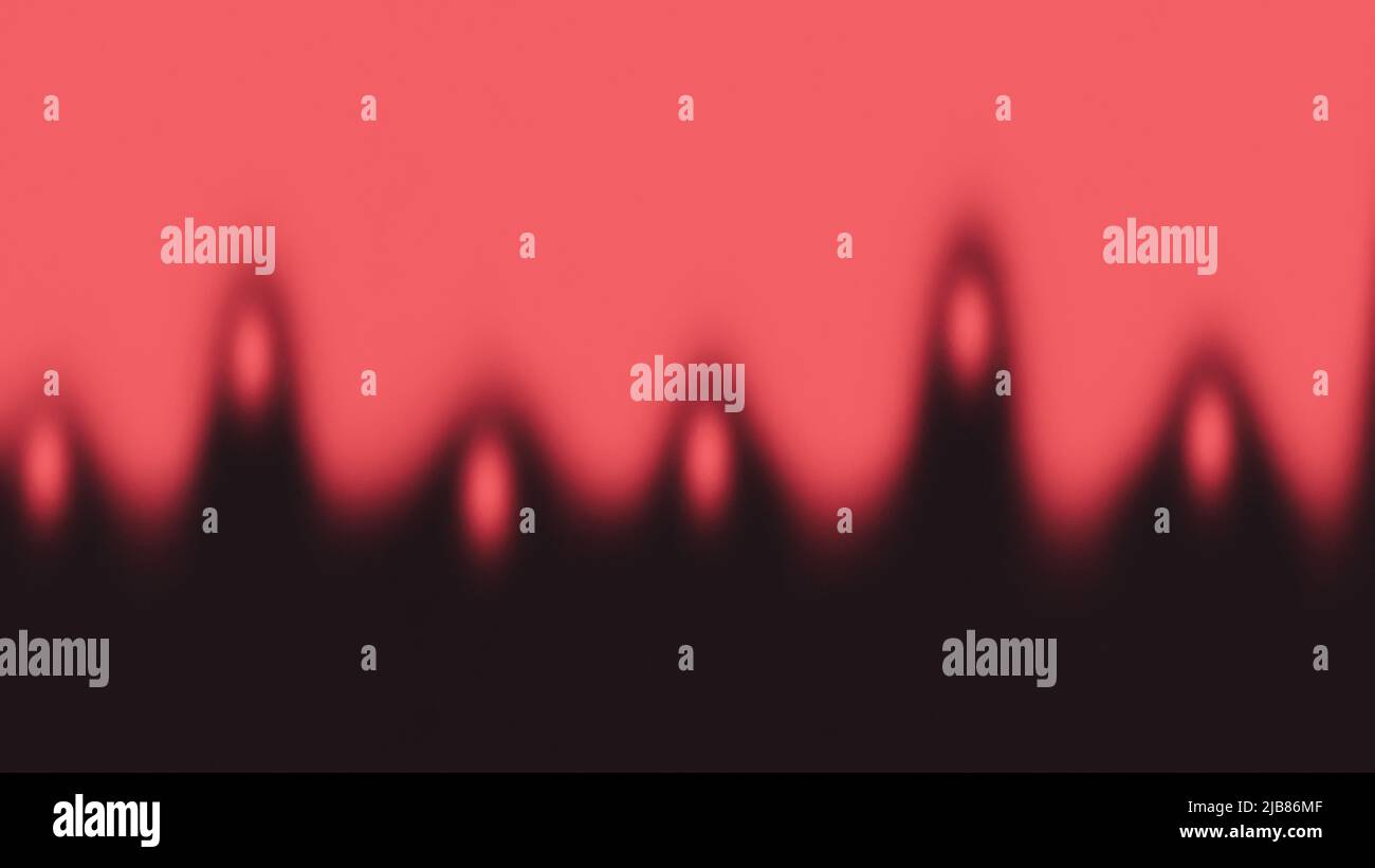 Abstract strange scary dark silhouettes on a red and pink background ...