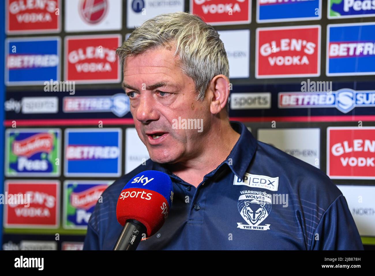 Daryl Powell Head Coach of Warrington Wolves gives his post match ...