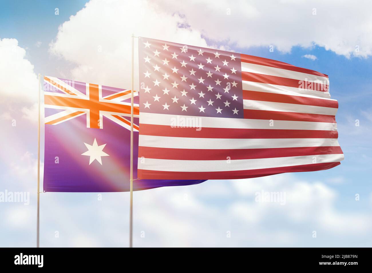 United states australia flag hi-res stock photography and images - Alamy