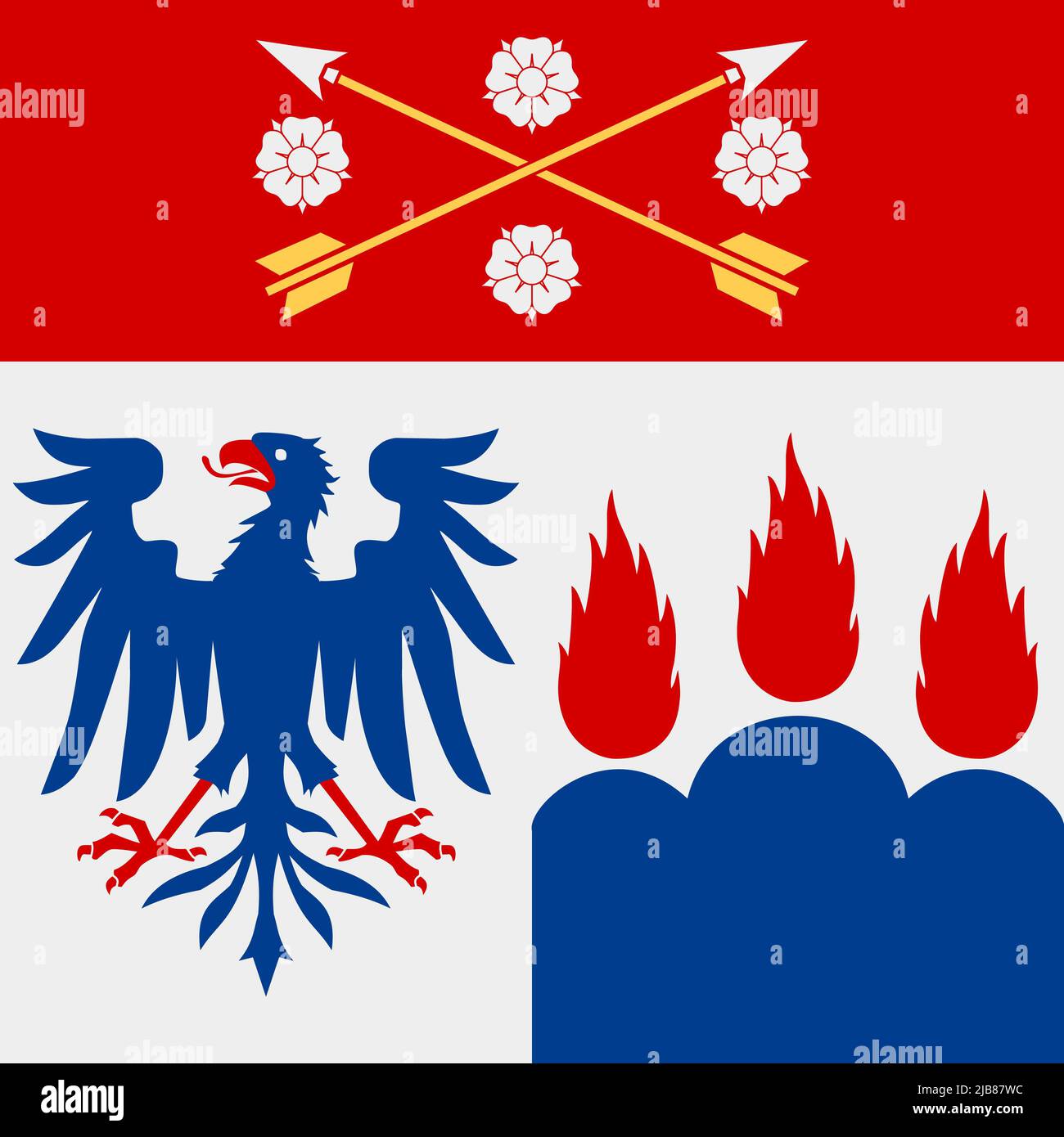 Top view of flag orebro, Sweden. Swedish travel and patriot concept. no ...