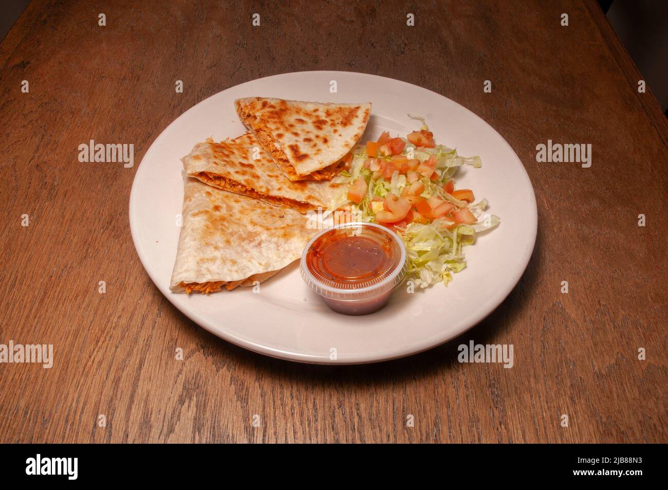 Traditional mexican delicacy known as a chicken quesadilla Stock Photo ...