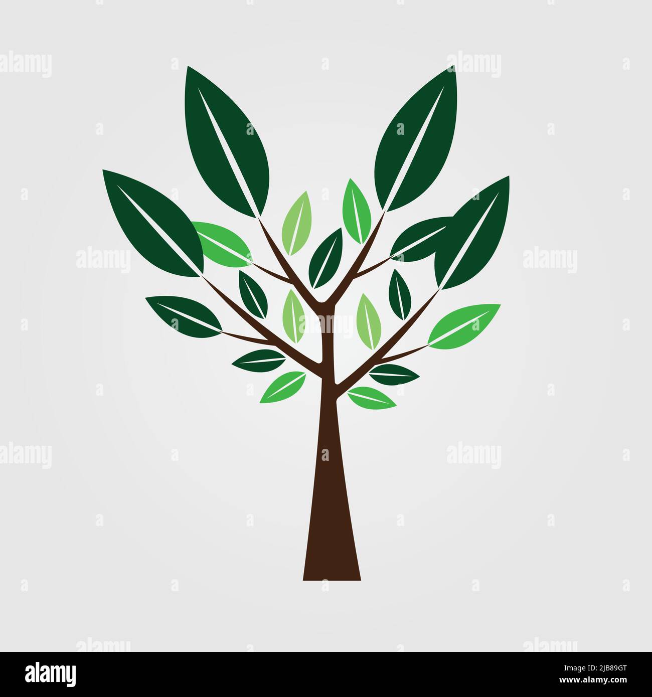 Symbols, tree icons with beautiful leaves Stock Vector Image & Art - Alamy