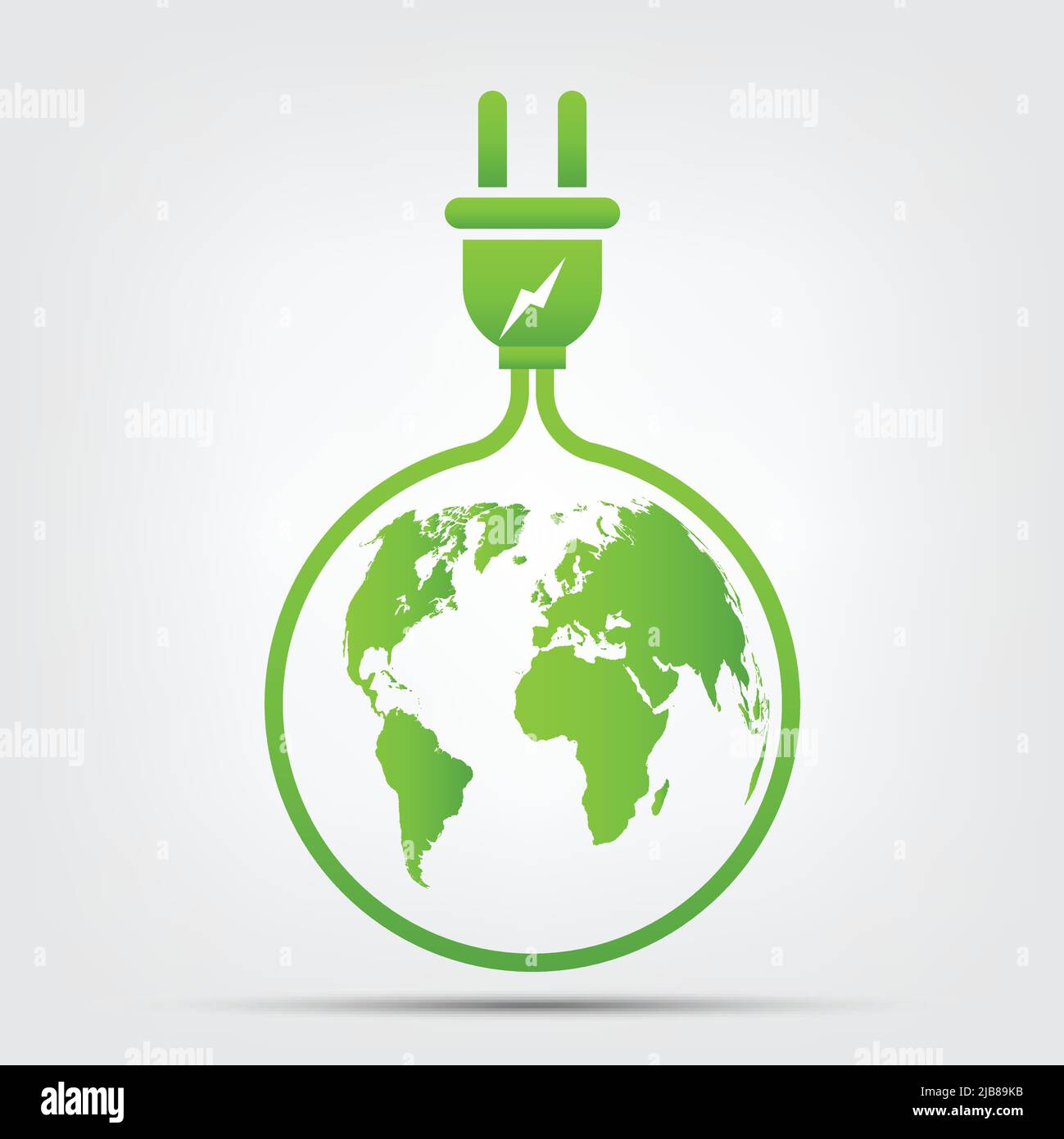 Energy ideas save the world concept Power plug green ecology,Vector ...