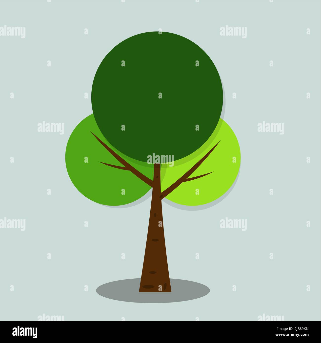 Symbols,tree icon green with beautiful leaves,Vector illustration Stock ...