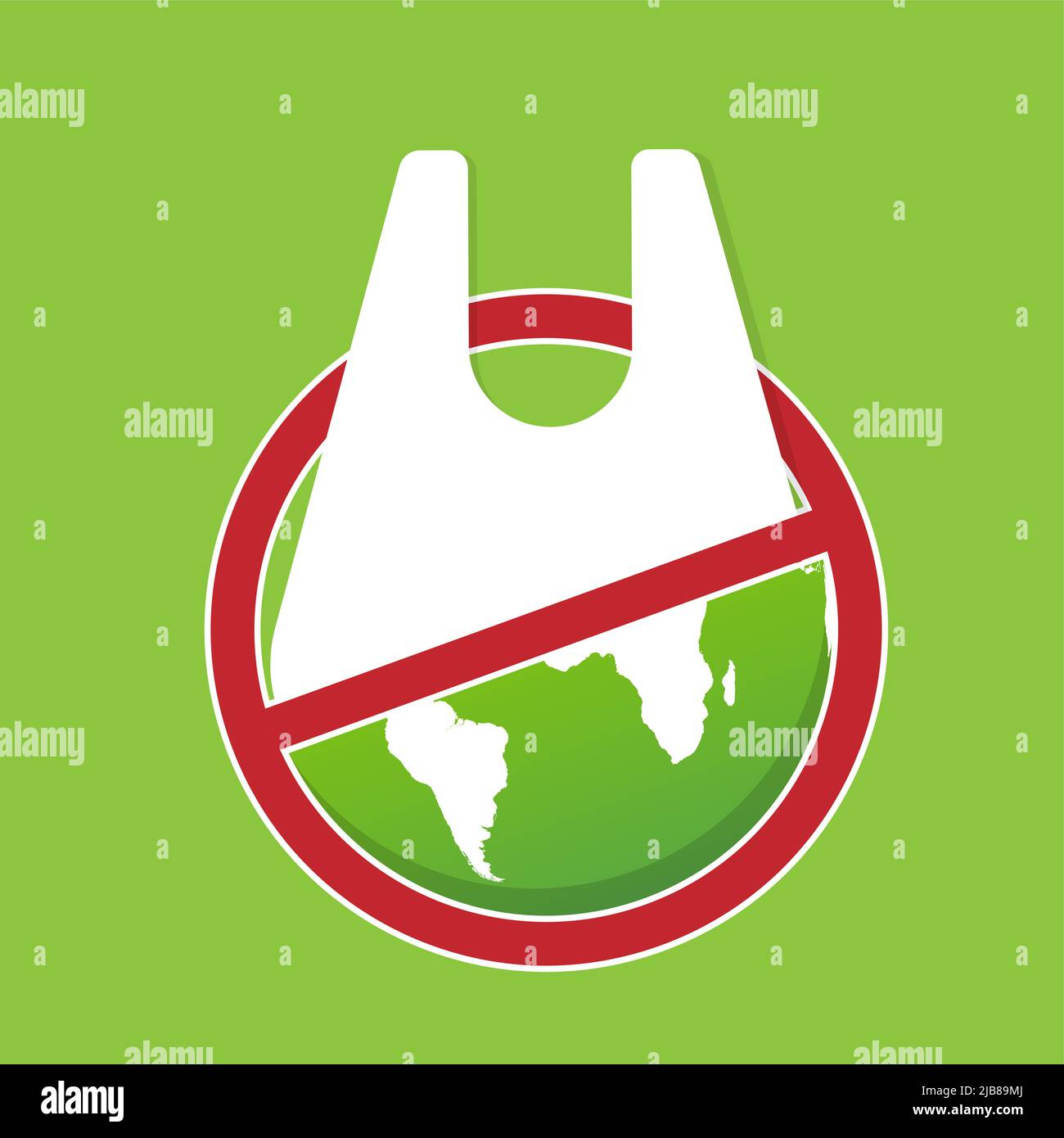 Ecology and Environmental Save World Concept,No plastic bags.Vector ...