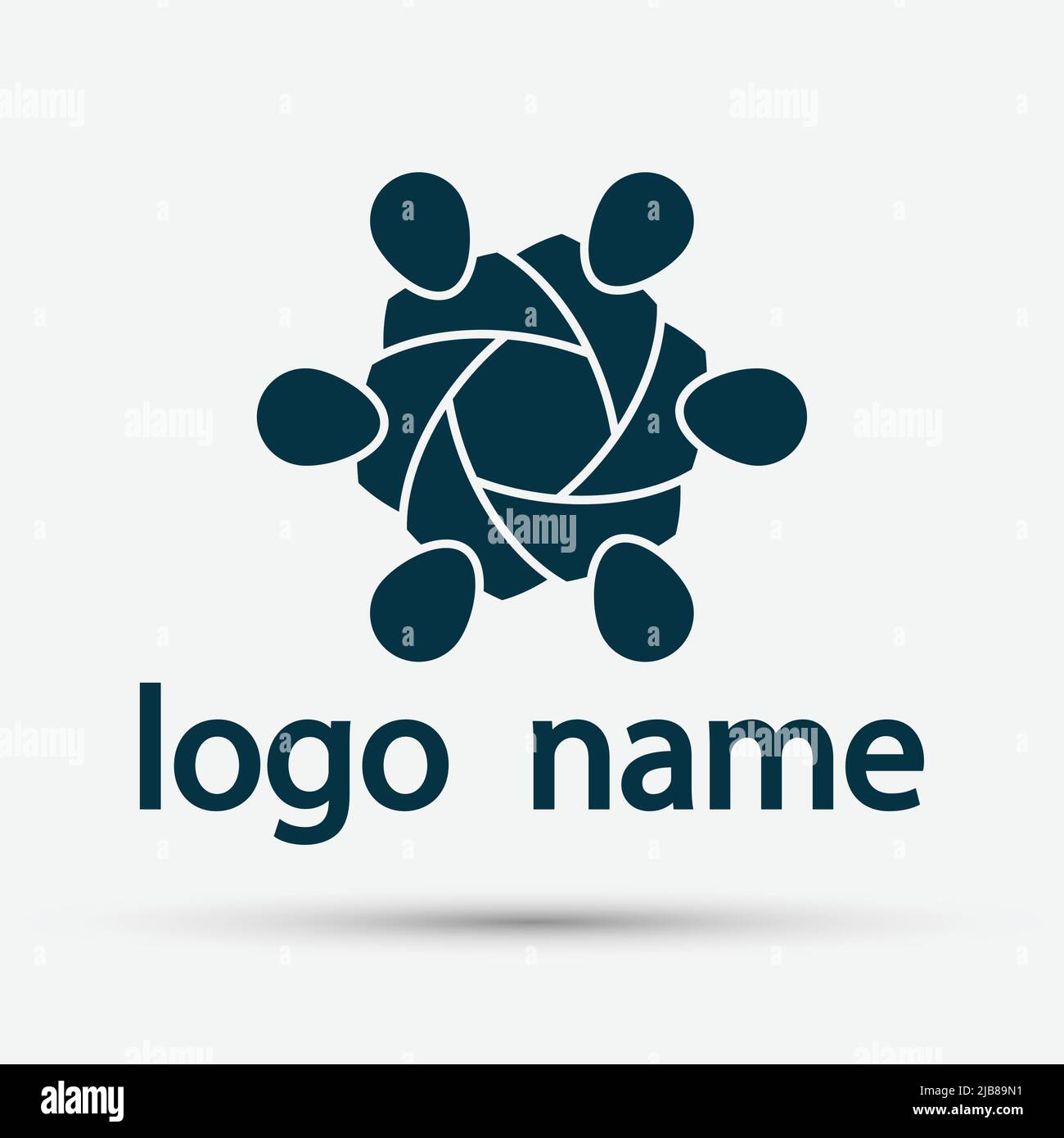 Vector graphic group connection logo.people in the circle.logo team ...