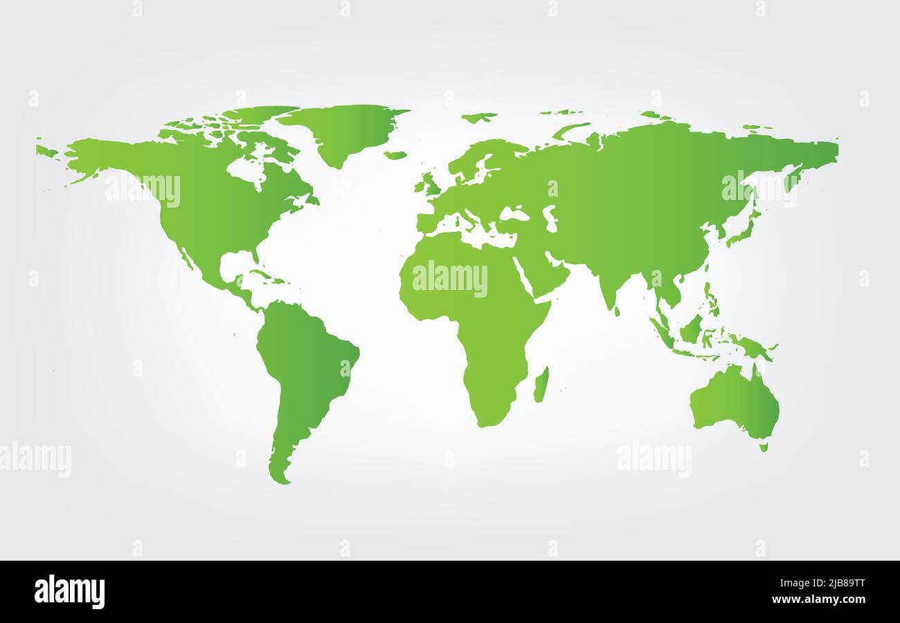 World map green vector isolated on white background,Vector llustration ...