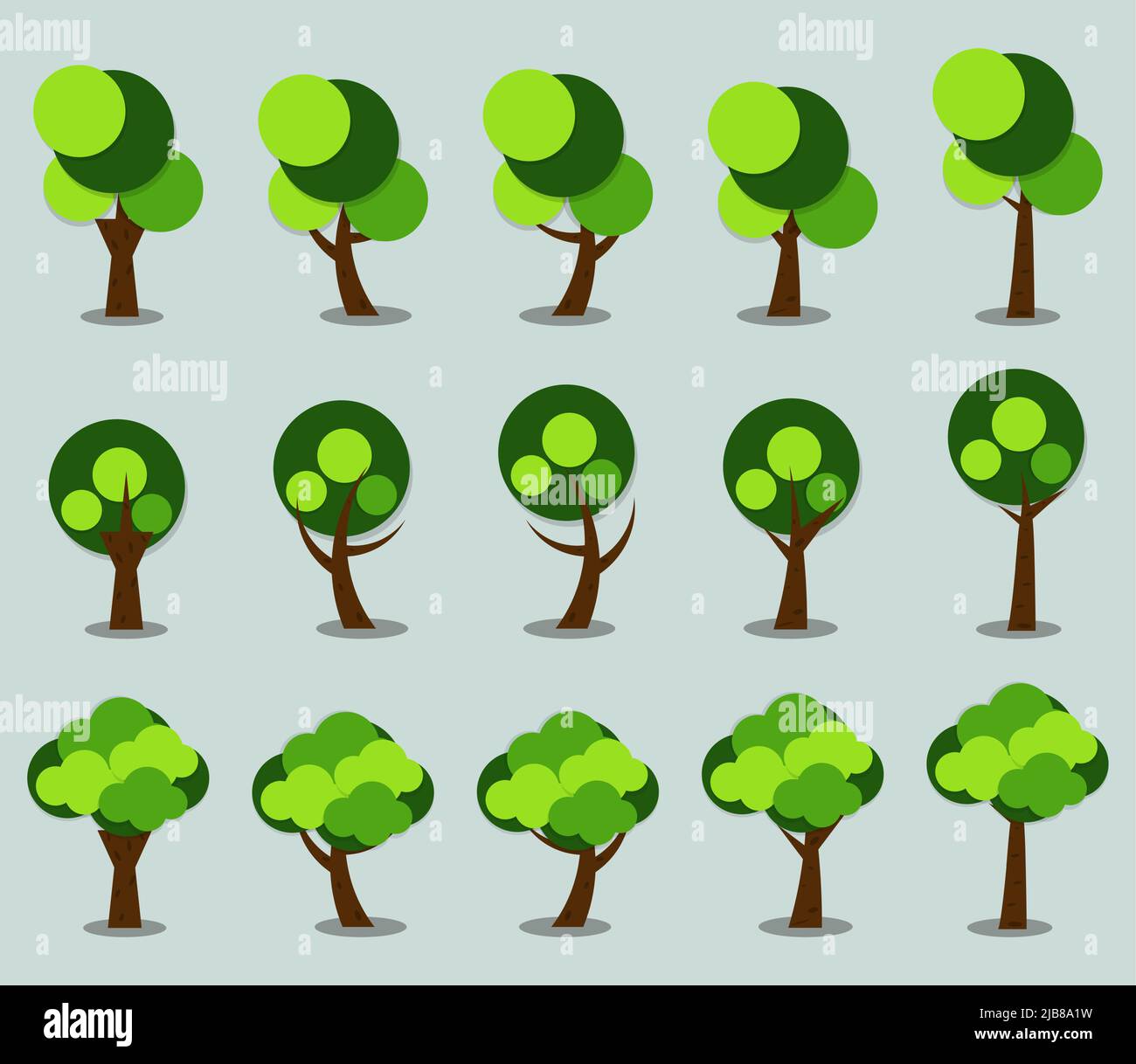 Symbols, tree icon green with beautiful leaves,Vector illustration ...