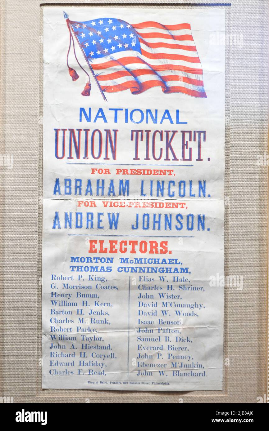 Lincoln and johnson union ticket hi-res stock photography and images ...