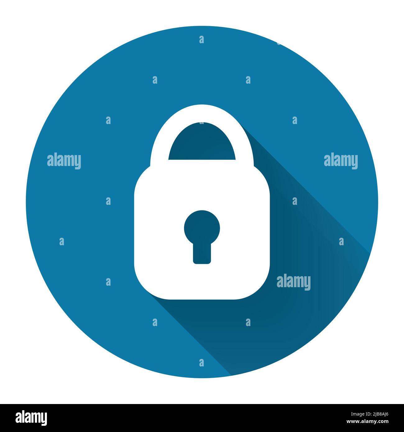 flat design style.padlock icon flat In the circle beautiful.Simple ...